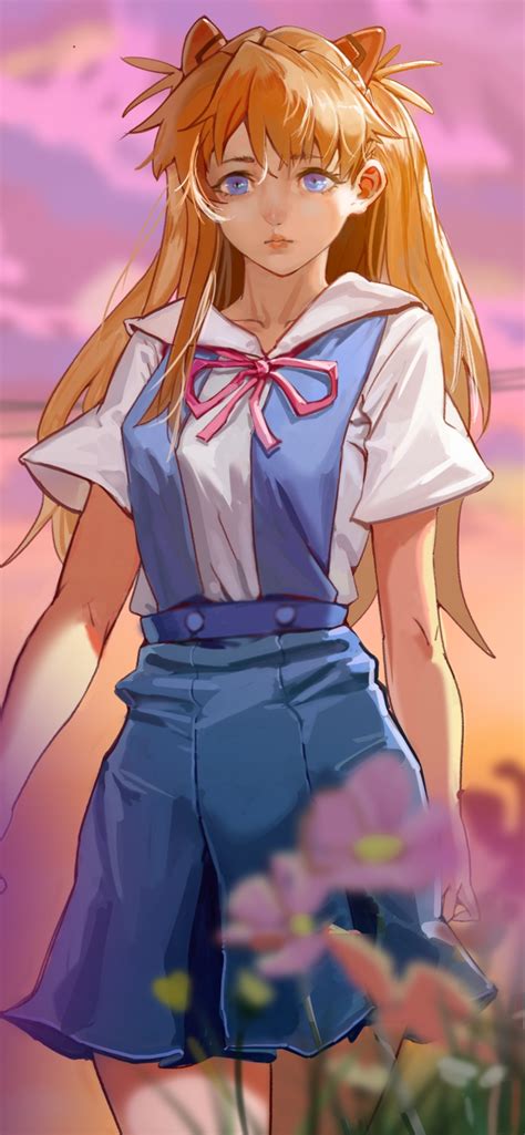 Anime Neon Genesis Evangelion Blue Eyes Asuka Langley Sohryu School