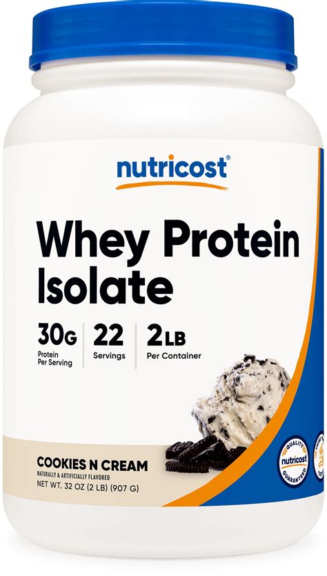 Nutricost Whey Protein Isolate Powder Cookies N Cream 2 Pounds
