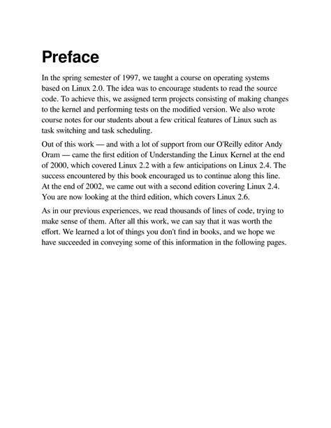 Solution Understanding The Linux Kernel 3rd Edition By Daniel P Bovet