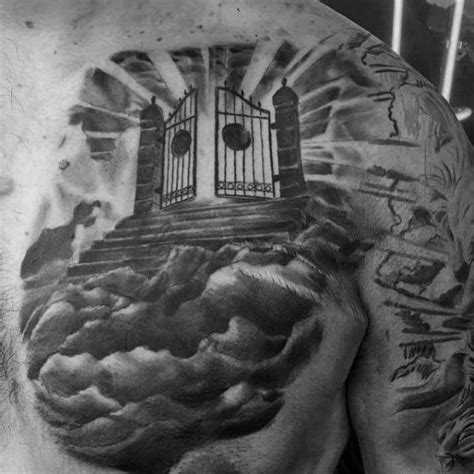 50 Epic Cloud Chest Tattoos For Men Heaven Tattoos Chest Tattoo Men