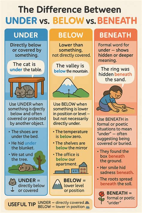 Difference Between Under Vs Below Vs Edusphere Academy Facebook