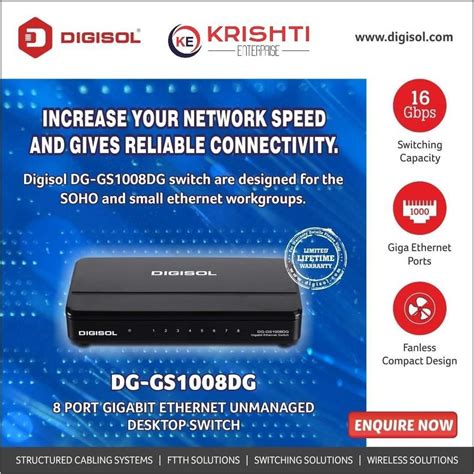 Digisol Port Gigabit Ethernet Unmanaged Poe Switch Model Name Number Dg Gs Pf At
