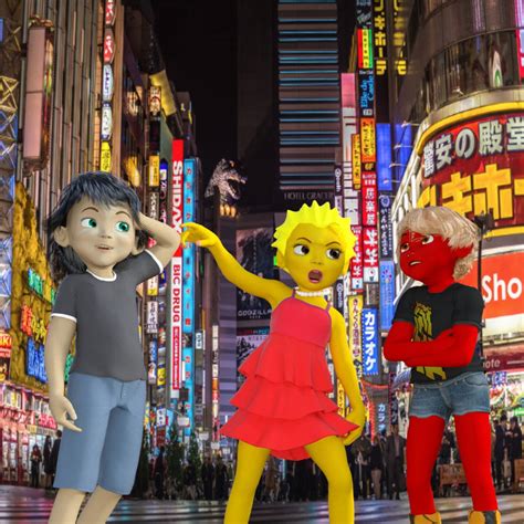 Bart Lost In Shinjuku By D1699rus On Deviantart