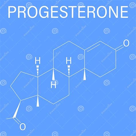 Progesterone Female Sex Hormone Molecule Plays Role In Menstrual Cycle