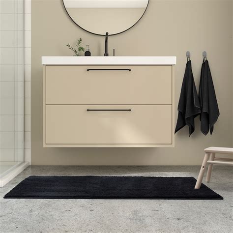 BackmÅra Bath Mat Black 24x47 Ikea