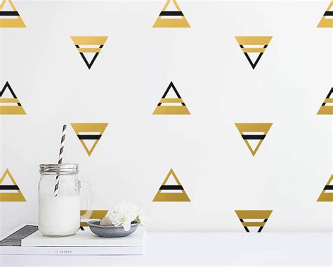 Color Block Triangle Wall Decals 2 Color Triangle Decals Etsy