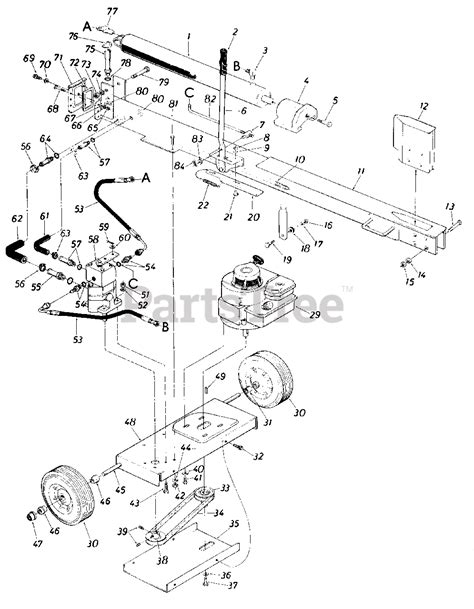 Mtd 24638c Mtd Log Splitter 1986 Log Parts Lookup With Diagrams Partstree