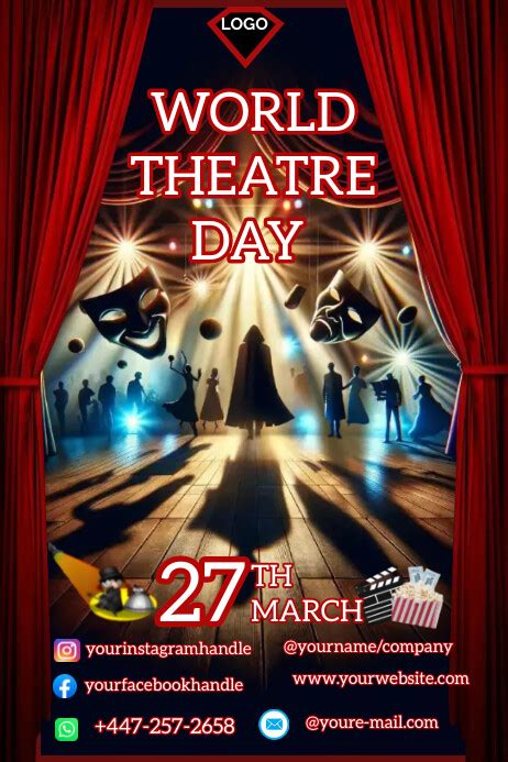 World Theatre Day Poster Template Postermywall