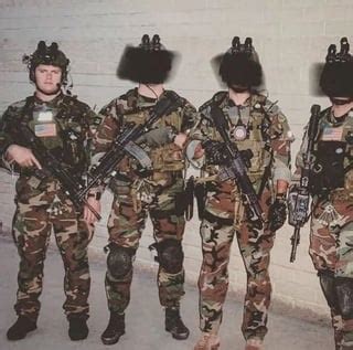 Usmc Marine Raiders During An Exercise Wearing The Iconic Woodland Camo