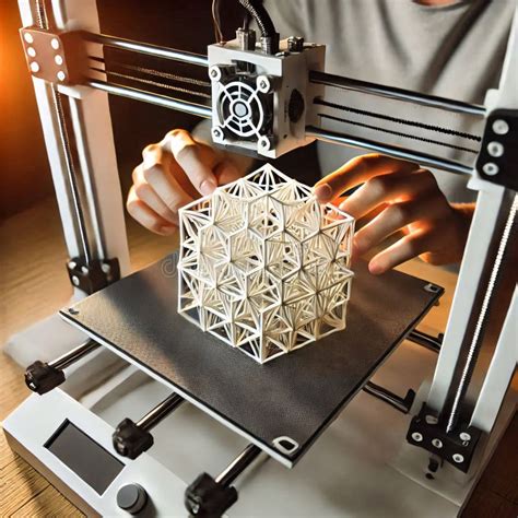 Working On 3d Printer With Large Object Generative For Ai Stock Illustration Illustration Of