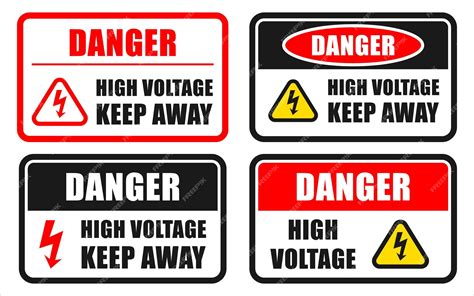 Premium Vector Warning Caution Dangerous Area Sign Vector Set