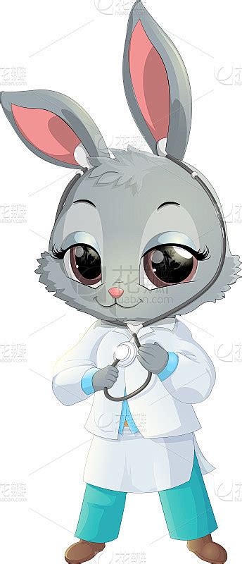 可爱的卡通兔子