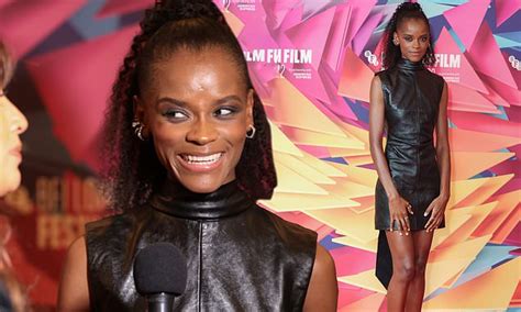 Letitia Wright Shows Off Her Incredible Figure In A Black Leather Mini