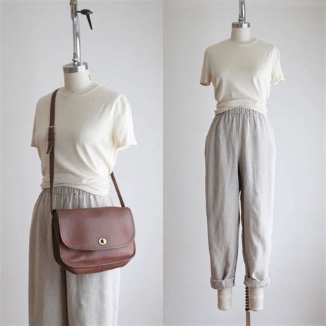 Silkandcashmere Tee Flax Trousers In 2025 Cashmere Tee Clothes Vintage Outfits