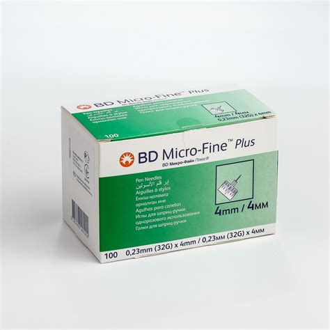 Иглы МикроФайн Плюс 32G 4 мм №100 (BD Micro-Fine Plus) в магазине ДиаВитра