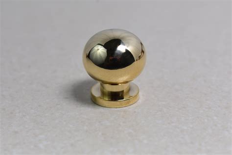Unlacquered Brass Polished Ball Cabinet Knob Brass Knobs Vintage Drawer Pulls Dresser Handle