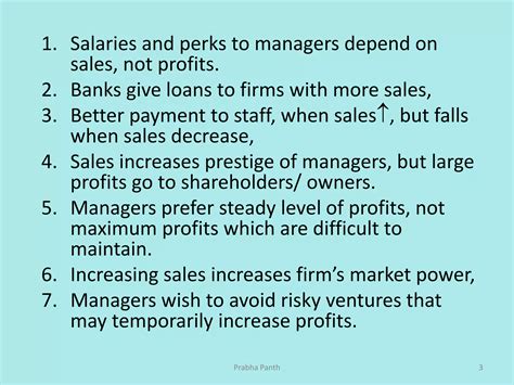 baumol s theory of sales maximisation ppsx