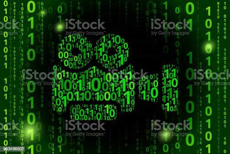 Movie Camera Binary Code Vector Pattern Background Stock Illustration