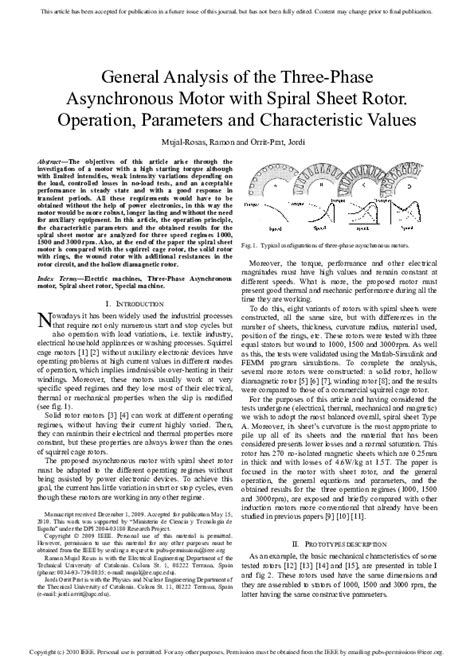 pdf general analysis of the three phase asynchronous motor with