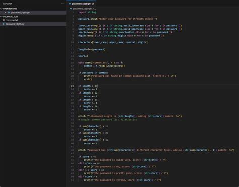 Python Cybersecurity Passwordstrength Coding Milan Kalathiya