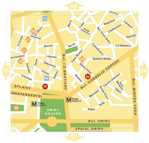 Bucharest Map Hotels And Attractions D6