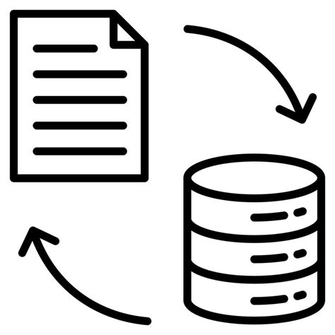 Data Transformation Icon Line Vector Illustration 35193504 Vector Art
