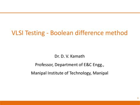 Testingbooleandifference Manipal Institute Of Technology Electronic 5665