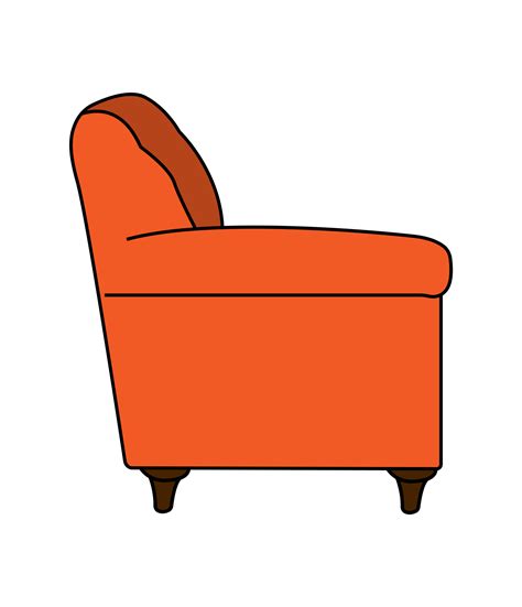 Orange Sofa Comfortable Chair Decoration 16461708 Png