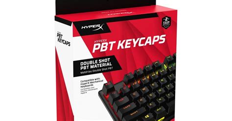 ETukuri Products HyperX FULL KEY SET KEYCAPS PBT Black Pink White