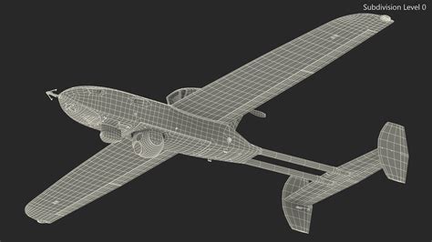 Fixed Wing Surveillance Drone Grey 3d Model Turbosquid 2159252