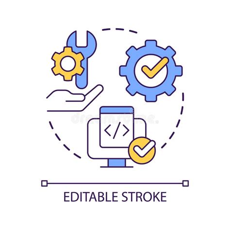 Maintaining Source Code Concept Icon Stock Vector Illustration Of