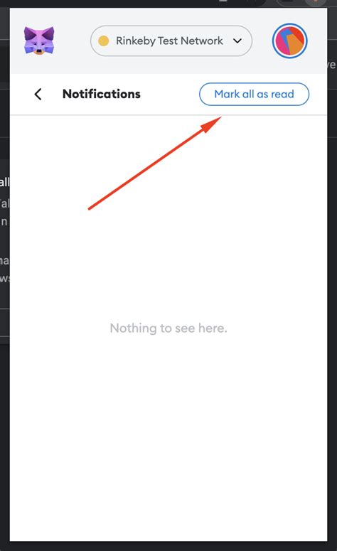 Disable Mark All As Read Button When No Notifications Issue MetaMask Metamask