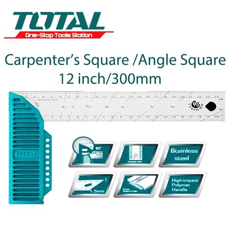 Total Tri Square Angle Square Carpentry Square 12 Inch 300mm Lazada Ph