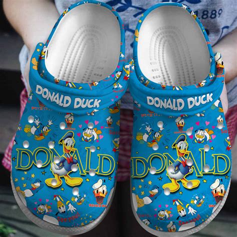 Donald Duck Disney Cartoon Crocs Crocband Clogs Shoes Comfortable For