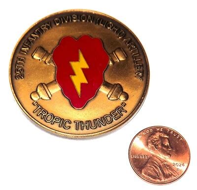 Challenge Coin Us Army 25th Divarty Tropic Thunder Personalized