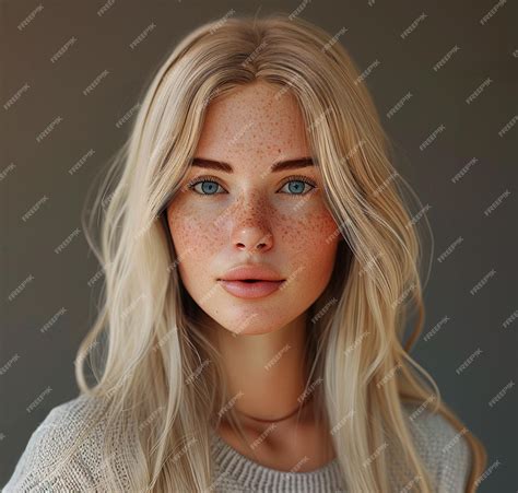 Premium Photo Image Of A Beautiful Norwegian Woman With Long Straight