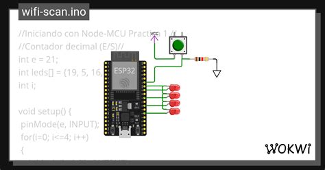 Leds Consecutivos Push Button Wokwi Esp32 Stm32 Arduino Simulator