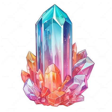 Premium Ai Image A Close Up Of A Crystal Cluster With A White