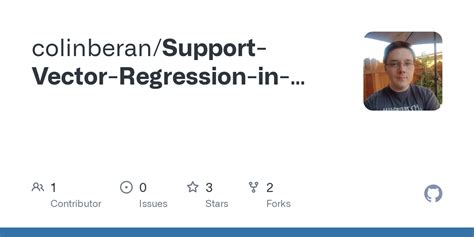 GitHub Colinberan Support Vector Regression In Python