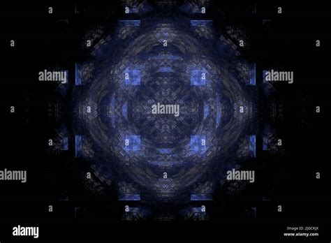 Digital Fractal Render Exquisite Dynamic Flowing Blue Lines Of Energy
