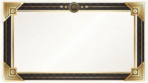 Ornate Gold Border For Award Certificate Designs Background