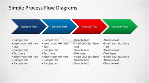 Simple Chevron Diagram For Process Flow Slides Slidemodel
