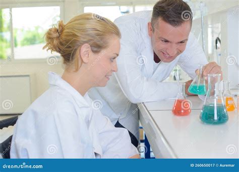 Close Up Lab Work Stock Image Image Of Beautiful Middleage 260650017