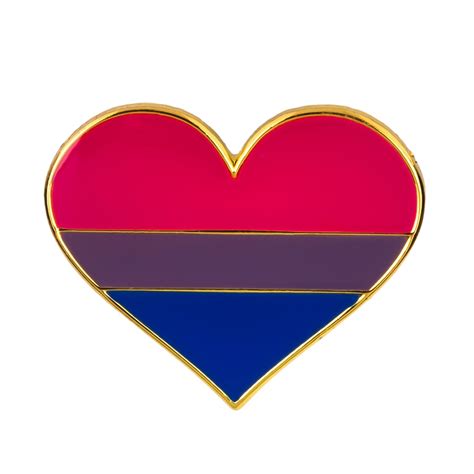 Bisexual Heart Pin Badge The Pride Shop®