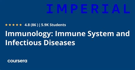 Immunology Immune System And Infectious Diseases Coursera