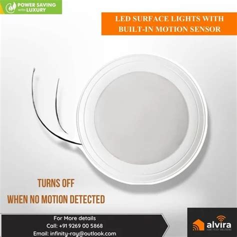 Alvira Smart Sensor Based Led Surface Round Light With Built In Motion