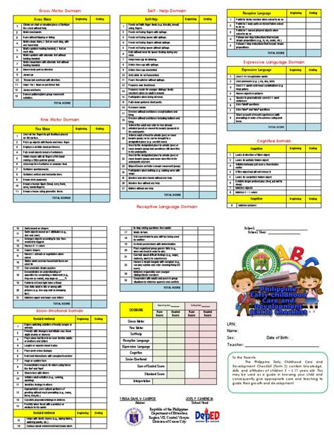 Unified Eccd Checklist English Download Free Pdf Toys Cognitive