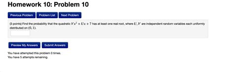 solved homework 10 problem 10 previous problem problem list
