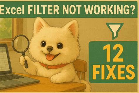 Excel Filters Not Working — 12 Fixes When Filters Are Grayed Out Or Not Working