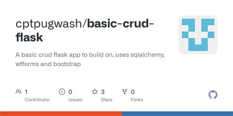 Github Cptpugwashbasic Crud Flask A Basic Crud Flask App To Build